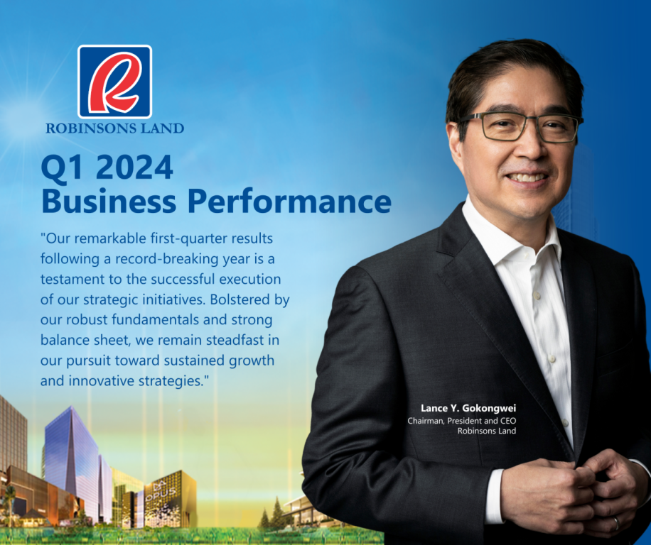 Q1 2024 Business Performance: RLC net income attributable to parent up 53% YoY to Php4.07 bn ...